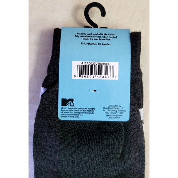 MTV | Underwear & Socks | Mtv Beavis Butt Head Mens Crew Socks Large 13 ...